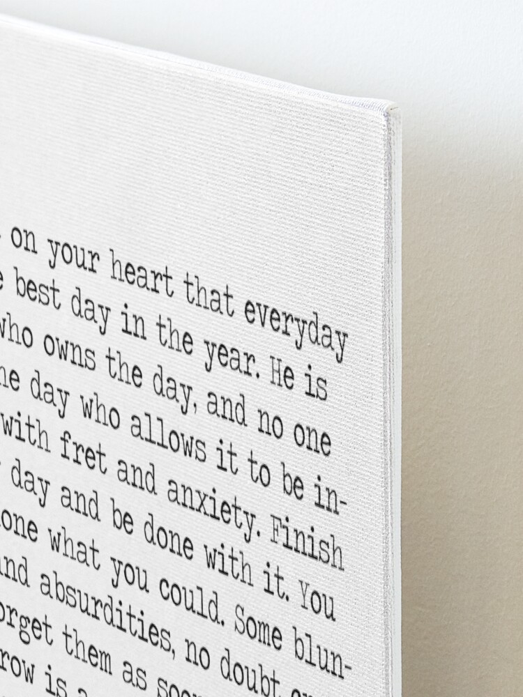 "Let go of yesterday, live today. Ralph Waldo Emerson Quote." Mounted ...