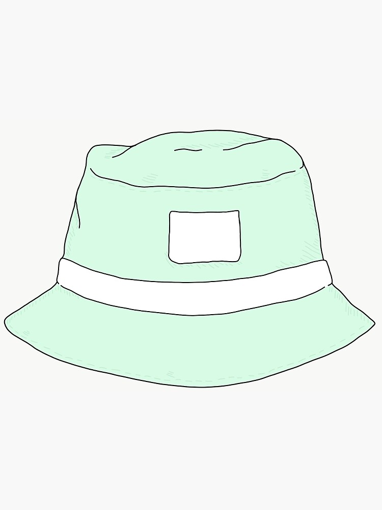 "bucket hat" Sticker for Sale by eriikajean | Redbubble
