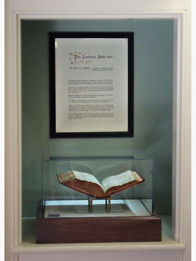 "Lothrop Bible on Display" Poster by sturgislibrary | Redbubble