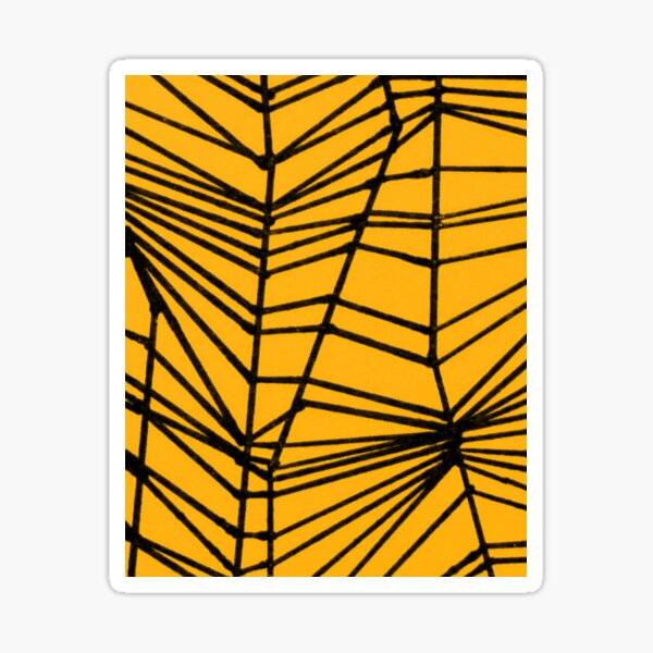 "Yellow and black lines" Sticker for Sale by SLCPhotoDesign | Redbubble