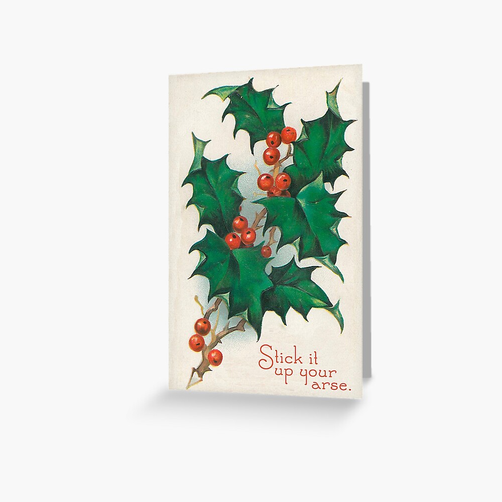 "Stick it - vintage sweary Christmas card" Greeting Card for Sale by ...