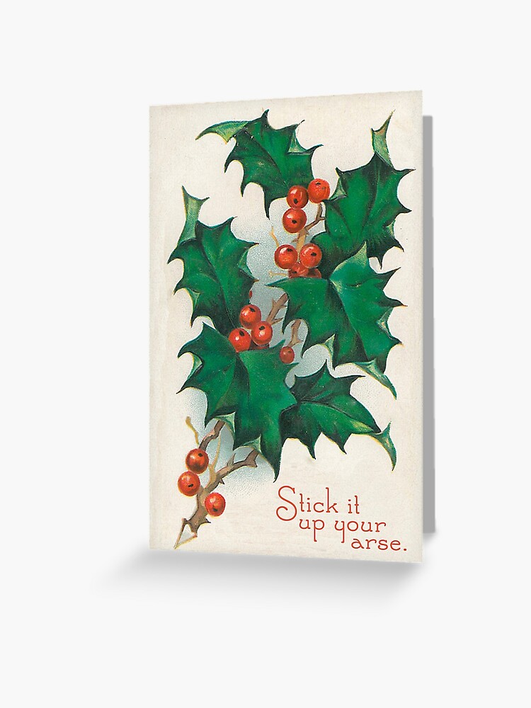 "Stick it - vintage sweary Christmas card" Greeting Card for Sale by ...