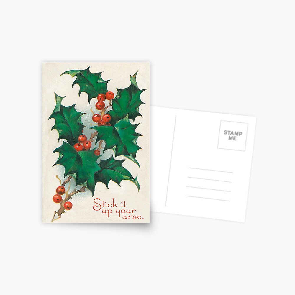 "Stick it - vintage sweary Christmas card" Greeting Card for Sale by ...