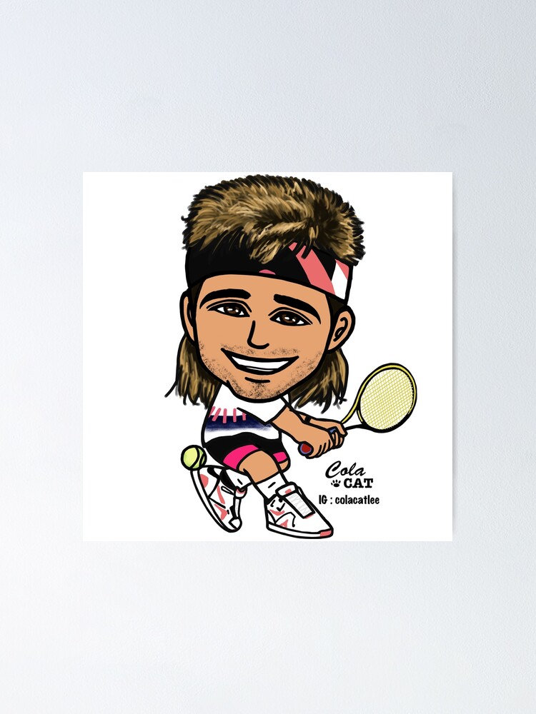 "Andre Agassi" Poster by Colacatlee | Redbubble