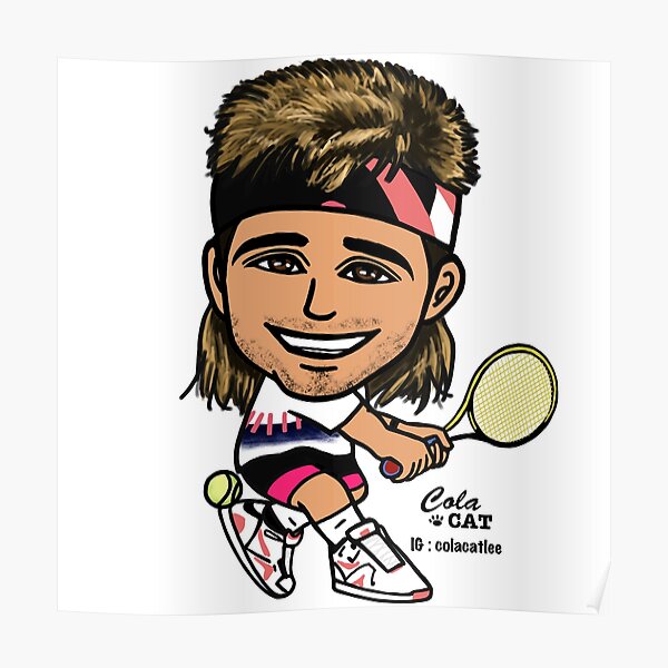 "Andre Agassi" Poster by Colacatlee | Redbubble