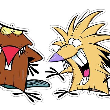 "Angry Beavers " Sticker for Sale by kbeck15 | Redbubble
