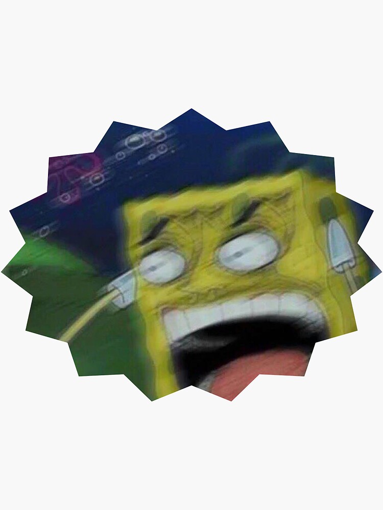 "Stressed Out Spongebob" Sticker for Sale by kealeythekiwi | Redbubble