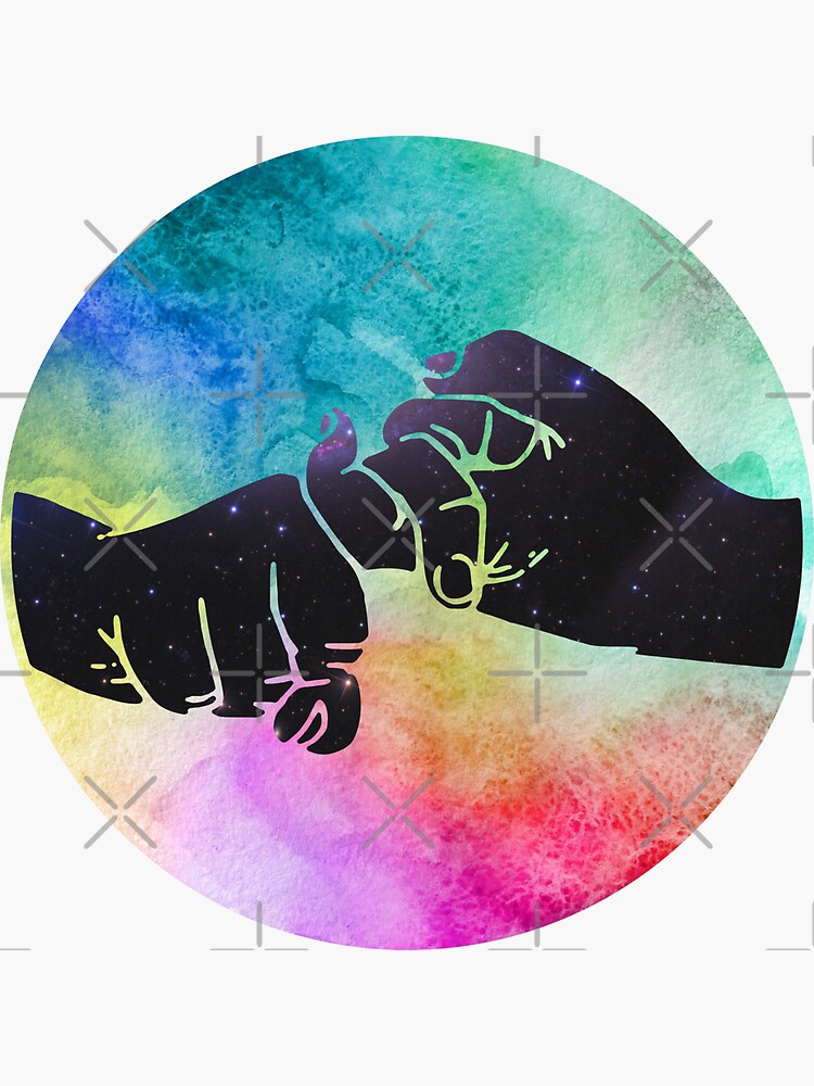 "ASL sign for Friend -Space Watercolor" Sticker for Sale by Vash Chen ...