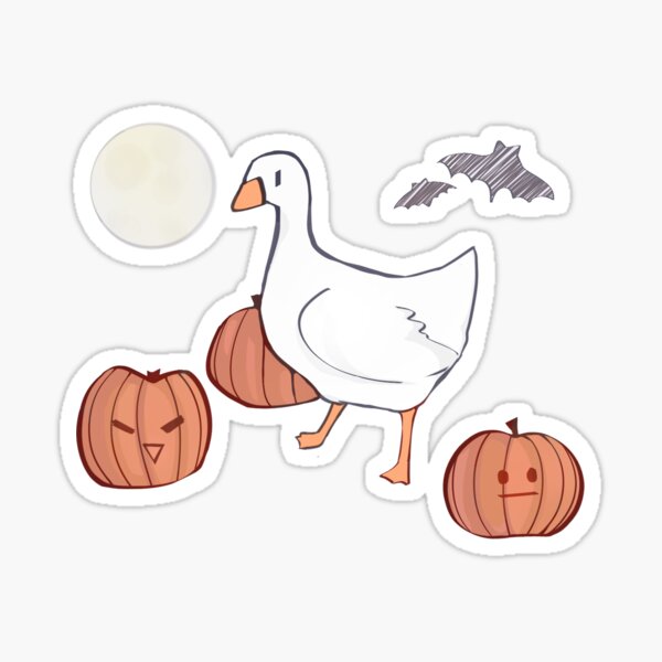 "Untitled Goose Game Halloween " Sticker for Sale by ShopVela | Redbubble