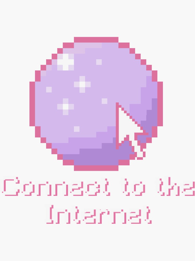 "aesthetic connect to the internet" Sticker for Sale by giorgiaxragvsa ...