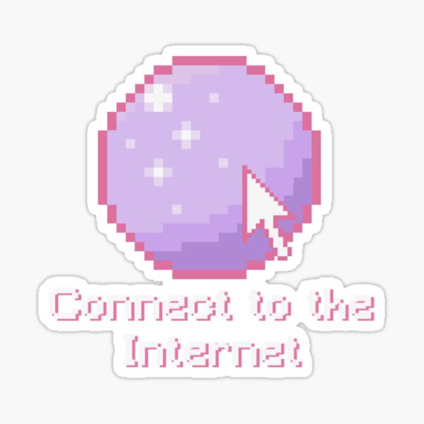 "aesthetic connect to the internet" Sticker for Sale by giorgiaxragvsa ...