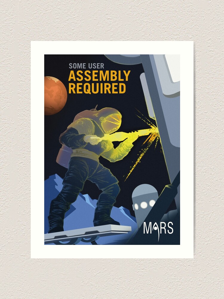 "NASA Mars travel retro poster " Art Print by SynthWave1950 | Redbubble