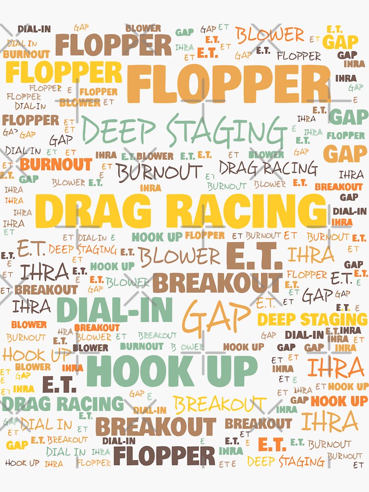 "Drag Racing Terminology - Commonly Used Drag Racing Terms" Sticker for ...