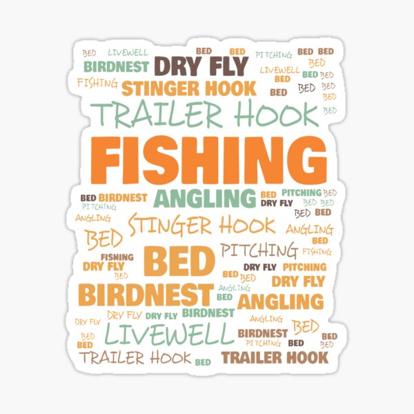 "Fishing Terminology - Commonly Used Fishing Terms" Sticker for Sale by ...