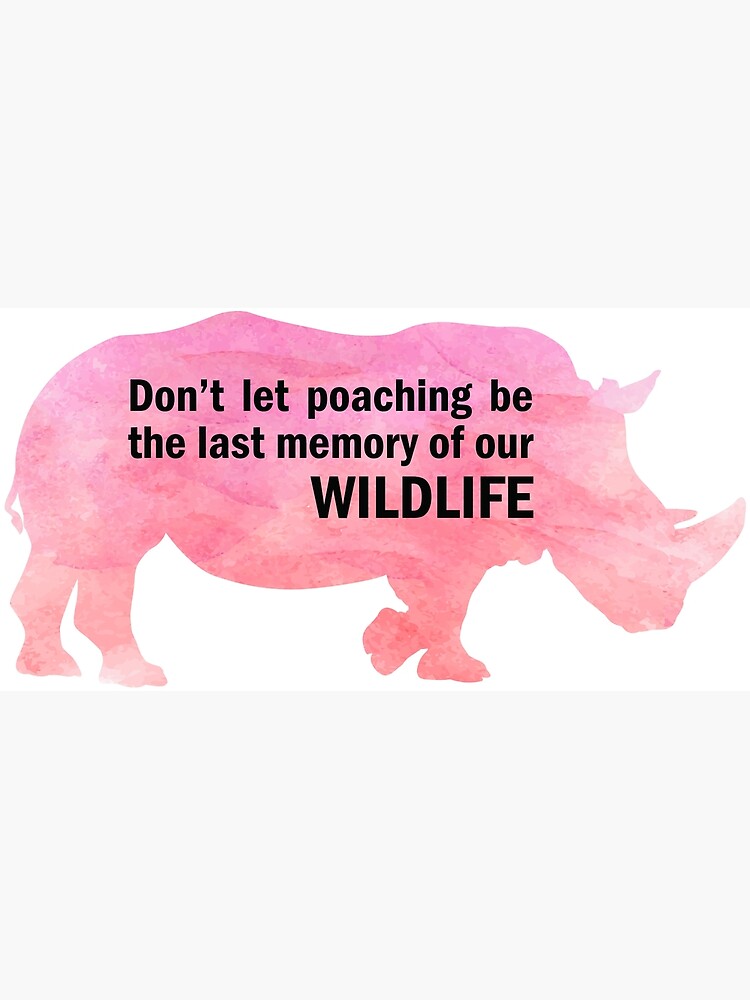 "Anti-Poaching Rhino" Poster for Sale by ZariDesigns | Redbubble
