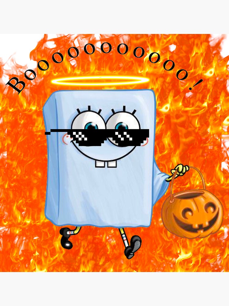 "Halloween Spongebob" Sticker for Sale by Mahiasbed | Redbubble