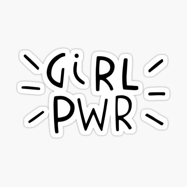 "Girl pwr pale pink background" Sticker for Sale by Jenmag | Redbubble