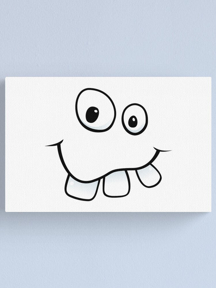 "Funny, goofy face with big teeth and googly eyes" Canvas Print by Mhea ...