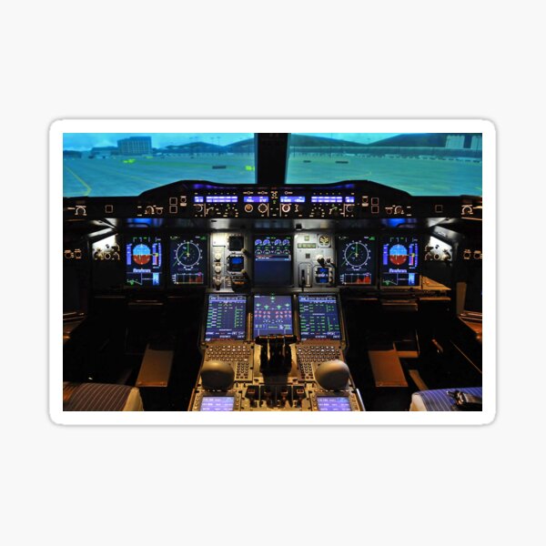 "A380 Cockpit" Sticker for Sale by ThePilotChannel | Redbubble