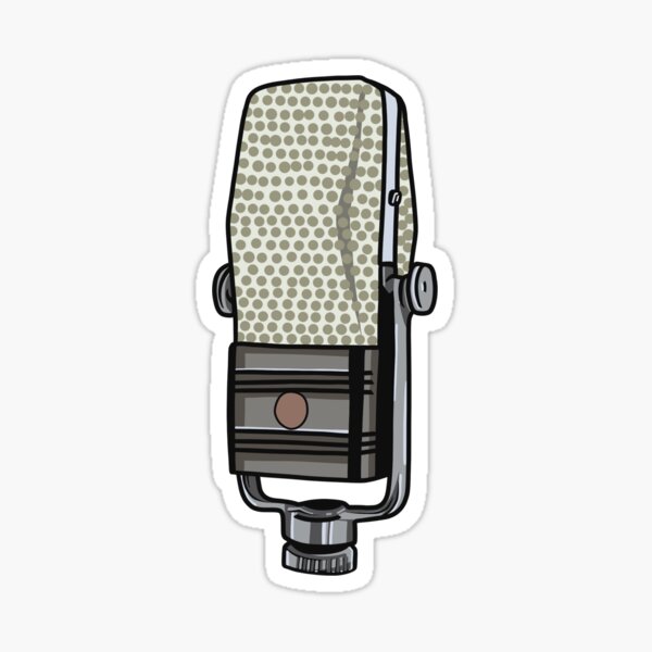"Vintage RCA microphone " Sticker for Sale by PEArt | Redbubble
