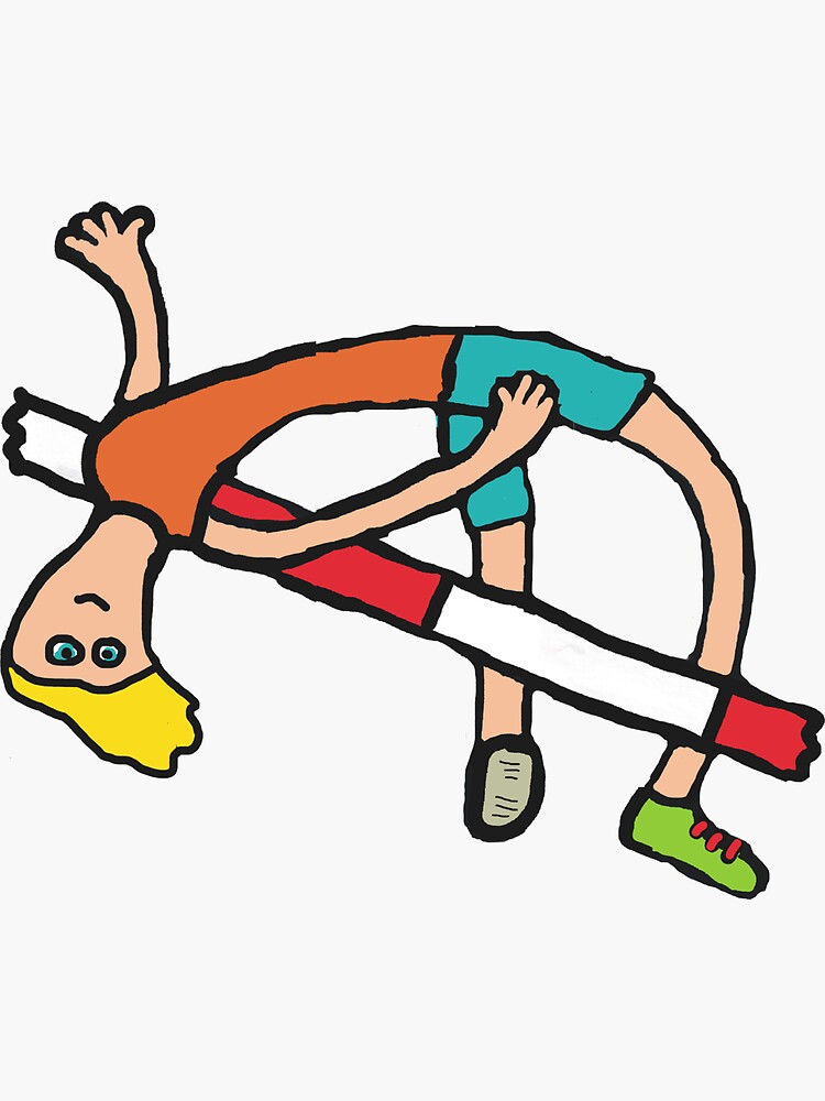 "High Jump" Sticker for Sale by Mark-Ewbie | Redbubble