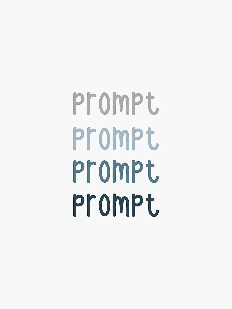 "prompt fading" Sticker for Sale by keiland6 | Redbubble