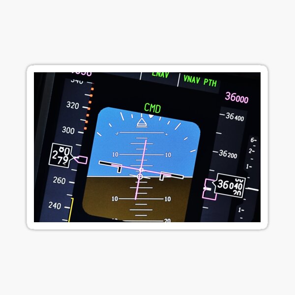 "Flight Instrument in the Cockpit of the Boeing 747" Sticker for Sale ...