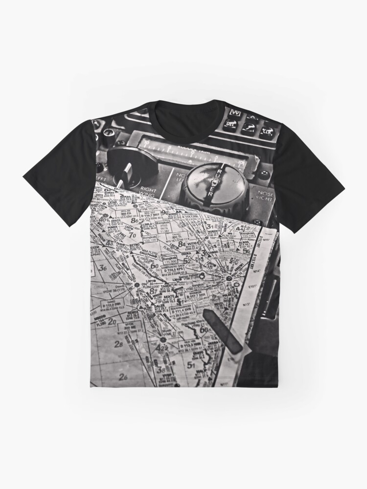 "Aviation map in the cockpit of a Boeing" Graphic T-Shirt for Sale by ...