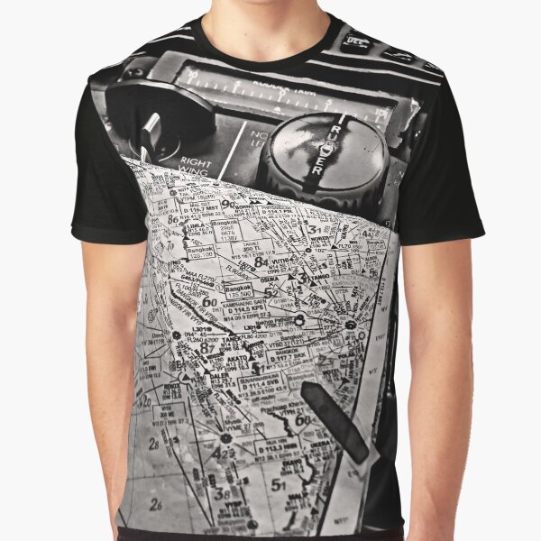 "Aviation map in the cockpit of a Boeing" Graphic T-Shirt for Sale by ...
