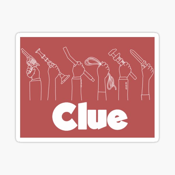 "Clue Board Game " Sticker for Sale by Tatoooooooom | Redbubble