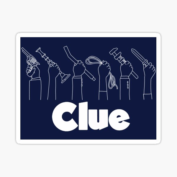 "Clue Board Game " Sticker for Sale by Tatoooooooom | Redbubble