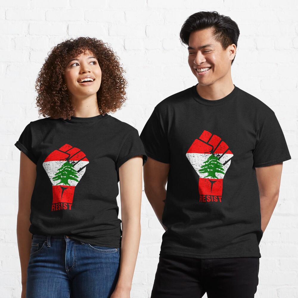 "Lebanon Resist Fist Flag Lebanese Revolution Protest March Gift ...