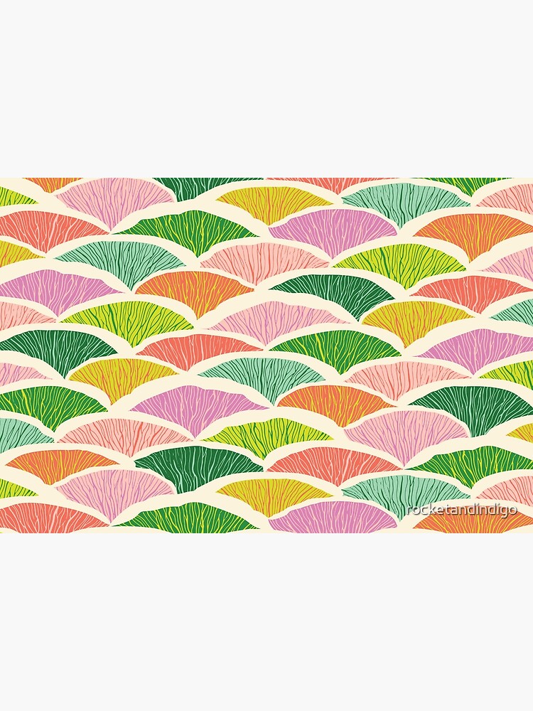 "Gills Textured Scallop Pattern in Rainbow" Poster by rocketandindigo ...