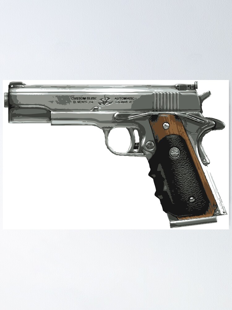 "HITMAN AMT Hardballer 45. ACP (Mr. 47's choice)" Poster by BaneArtShop ...