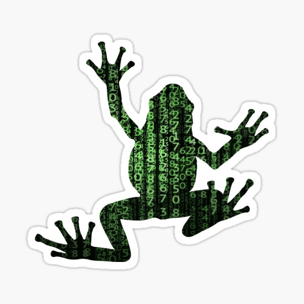 "Frog Matrix" Sticker for Sale by ASTIX | Redbubble