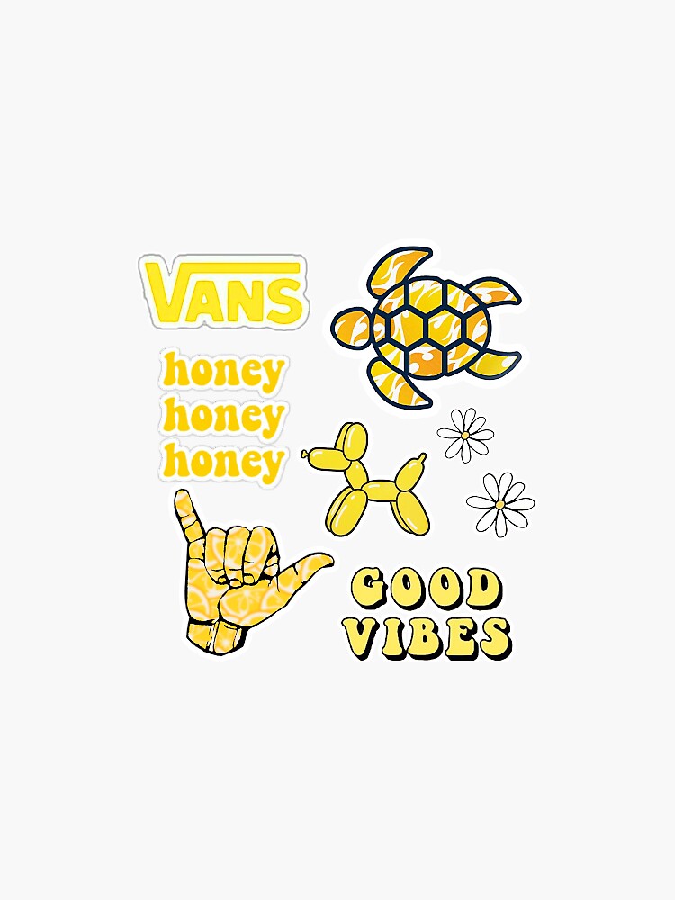 "Yellow sticker pack" Sticker for Sale by Hannnyyy | Redbubble