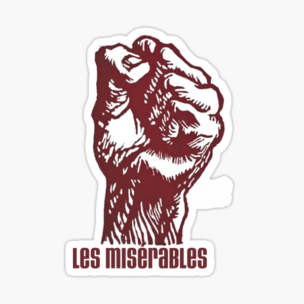 "LES MISÉRABLES" Sticker for Sale by arrogantdesign | Redbubble