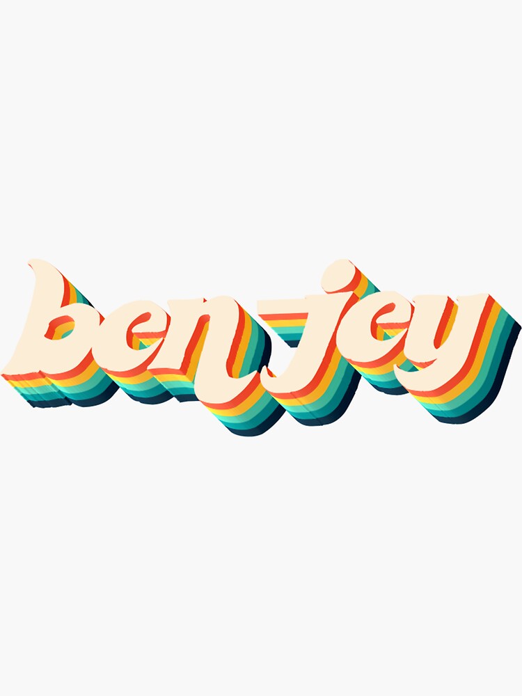 "benjey" Sticker for Sale by onewman108 | Redbubble