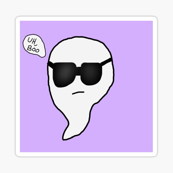 "Uh, boo sticker" Sticker by GigiDesigns | Redbubble