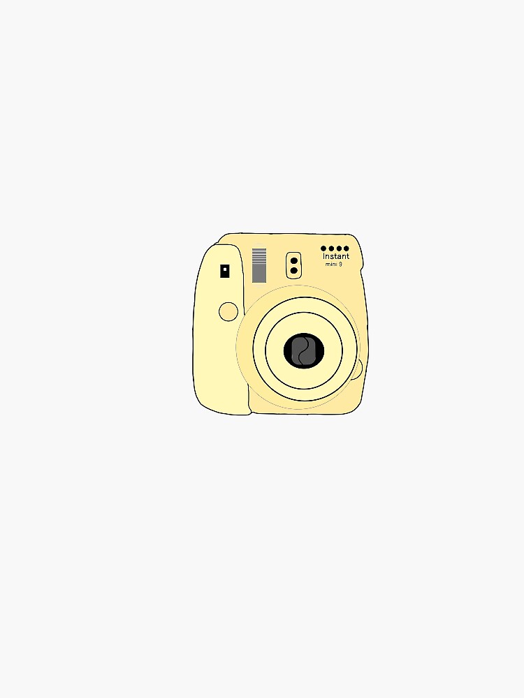 "yellow polaroid" Sticker by kristalonso | Redbubble