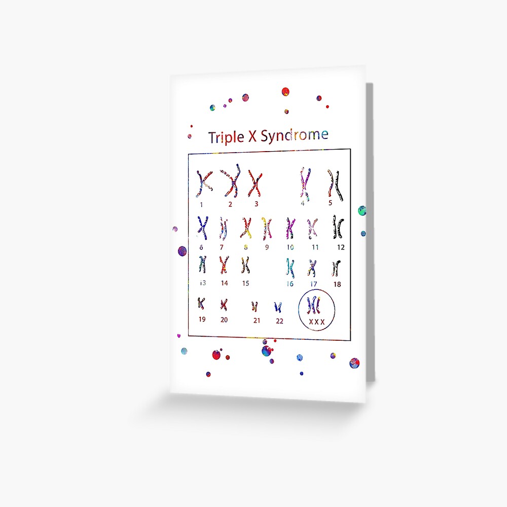 "Triple X Syndrome, trisomy X, extra X chromosome" Greeting Card by ...
