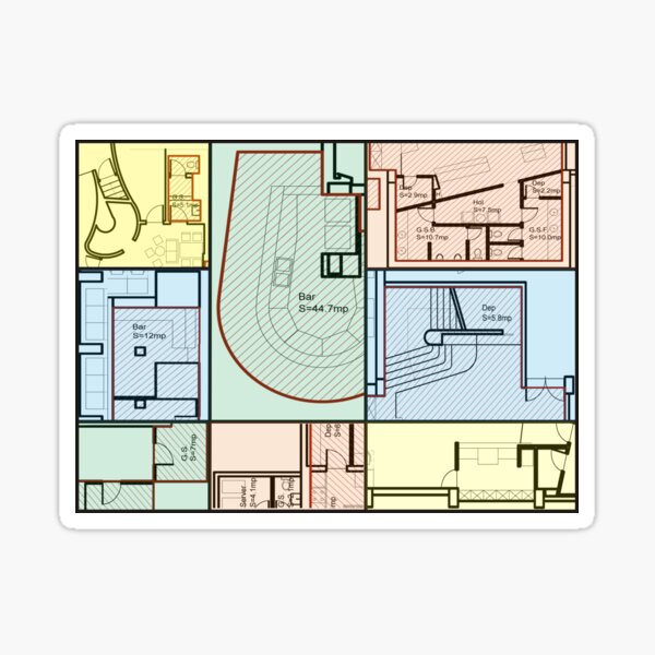 "blueprint" Sticker for Sale by tony4urban | Redbubble