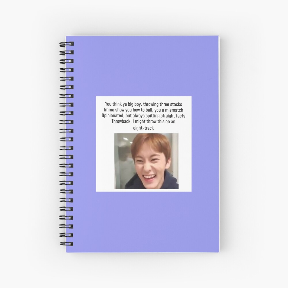 "Mark Lee Jopping Rap + Meme" Spiral Notebook by epiphanyltm | Redbubble