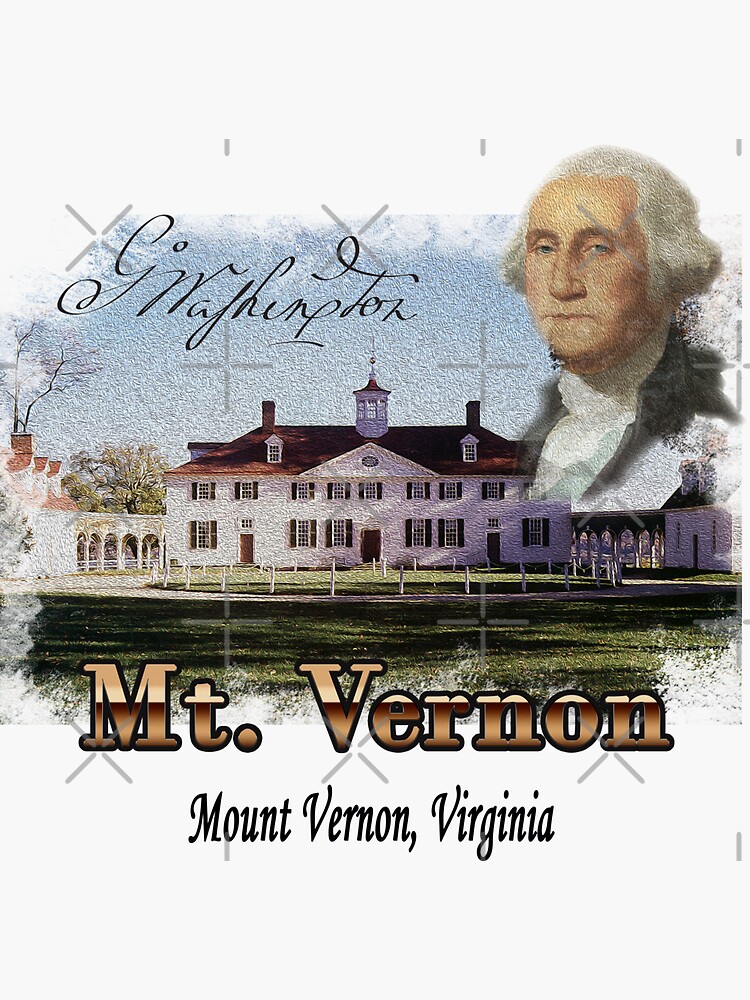 "Mt.Vernon" Sticker for Sale by Foxlindesigns | Redbubble