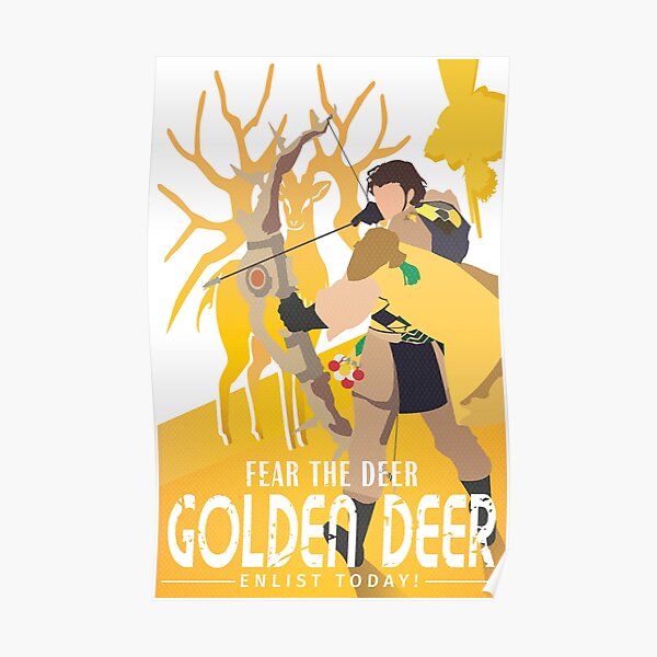 "Golden Deer Time Skip" Poster for Sale by SwensonaDesigns | Redbubble