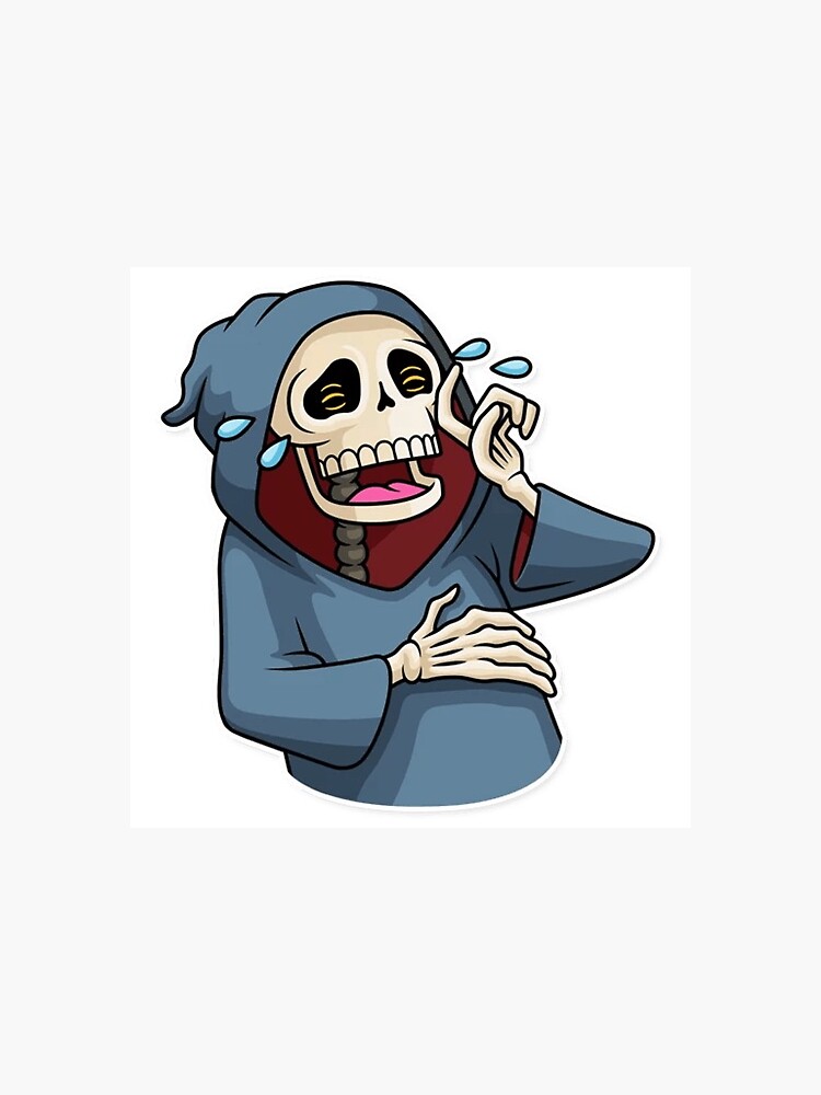 "Laughing skeleton " Sticker for Sale by Chloethayer | Redbubble