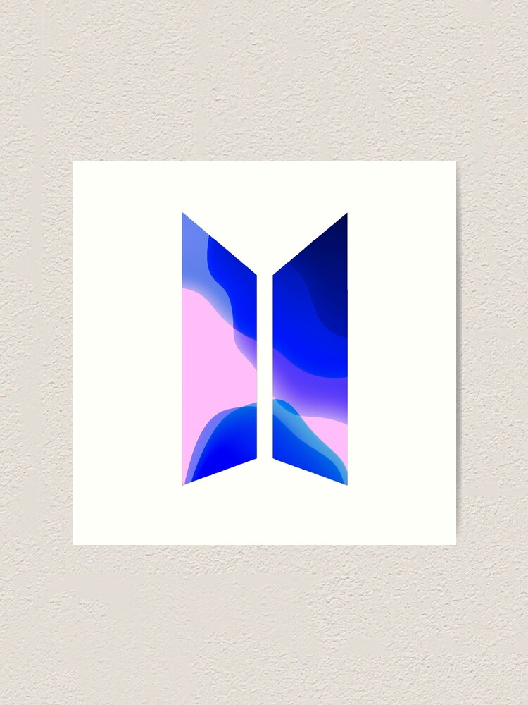 "BTS Pink and Blue Logo" Art Print by nebulaknj | Redbubble