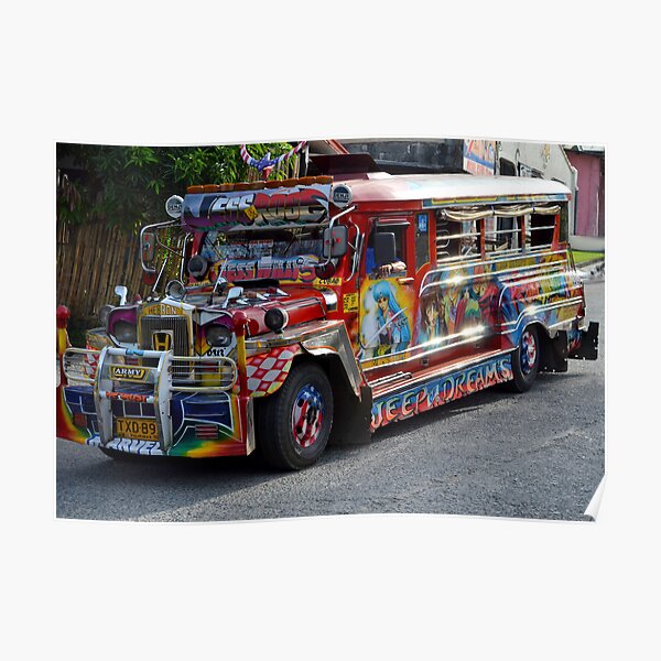"The Philippine Jeepney" Poster for Sale by Bot2 | Redbubble