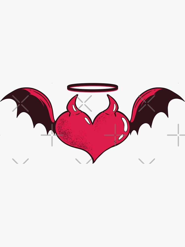 "Vampire heart with bat wings." Sticker by emphatic | Redbubble