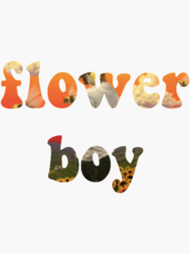 "flower boy" Sticker by hannahwyt | Redbubble